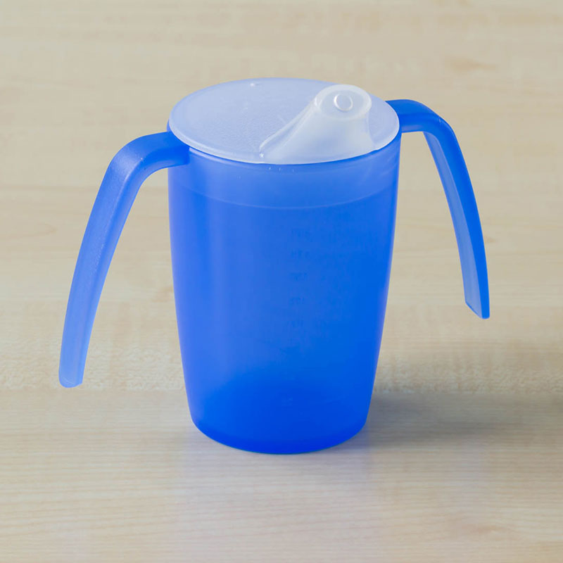 ORNAMIN Two Handled Mug 220 ml/7.7 oz with Spouted Lid