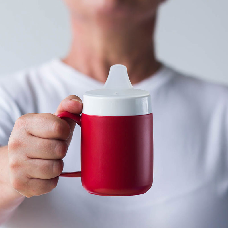 ORNAMIN Mug with Internal Cone and Spouted Lid, small opening